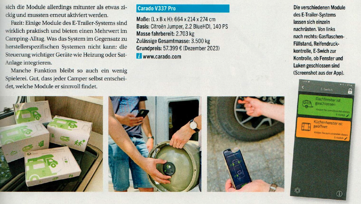 „Reisemobil International“ testen seit Juli 2023 ein E-Trailer ...